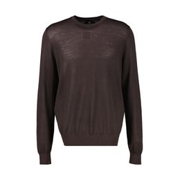 Lerros Herren Strickpullover "Dezent gestalteter Strickpullover aus weicher Merinowolle"timber braun, Gr. M, 100% Schurwolle, Pullover