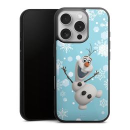 DeinDesign iPhone 16 Pro Handy Gallery Case Handyh&uuml;lle 9H Geh&auml;rtetes Glas R&uuml;ckseite H&uuml;lle Frozen Olaf Disney Official Licensed Product Gallery Case