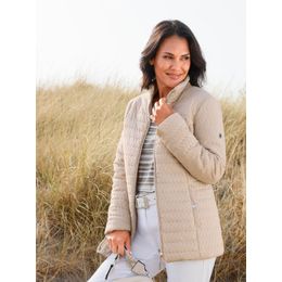 Witt Damen Steppjacke mit Rei&szlig;verschluss-Taschen, beige, Gr&ouml;&szlig;e 46