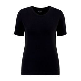 BETTY & CO BETTY & CO Damen Kurzarmshirt "Damen mit Rundhalsausschnitt", schwarz, Basic, Gr. XL, Obermaterial: 95% Baumwolle, 5% Elasthan, Shirts, Form