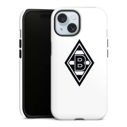 DeinDesign iPhone 15 Handy Panzer Handyh&uuml;lle robuste Outdoor H&uuml;lle Schutzh&uuml;lle matt Logo Borussia M&ouml;nchengladbach Gladbach Tough Case