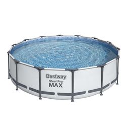 Bestway Aufstellpool 'Steel Pro MAX' Komplett-Set, grau rund &Oslash; 427 x 107 cm