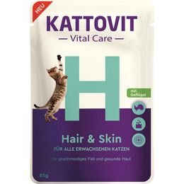 Kattovit Katzennassfutter 'Vital Care' Hair & Skin mit Gefl&uuml;gel Adult 85 g