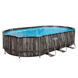 Bestway Frame-Pool-Set 'Power Steel' 610 x 366 x 122 cm mit Sicherheitsleiter und Filterpumpe