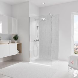 Schulte Duschr&uuml;ckwand 'DecoDesign' Betonoptik hell 100 x 210 cm