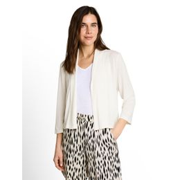 Tom Tailor Damen Cardigan, beige, Gr. XL, meliert, Single Jersey, Obermaterial: 96% Viskose, 4% Elasthan, Strickjacken, Offene Strickjacke mit 3/4.Arm