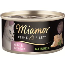 Miamor Katzennassfutter 'Feine Filets' Huhn & Schinken Naturell Adult 80 g