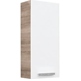 Fackelmann H&auml;ngeschrank 'A-Vero' braun, wei&szlig; foliert 35 x 79,5 x 21,5 cm