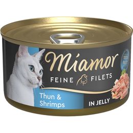 Miamor Katzensnack 'Feine Filets' Thunfisch & Shrimps in Jelly Adult 100 g