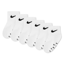 Nike Sportswear M&auml;dchen Socken, Gr. 68, wei&szlig;, Obermaterial: 52% Baumwolle, 43% Polyester, 5% Elasthan, Socken, im praktischen Mehrgr&ouml;&szlig;enbereich