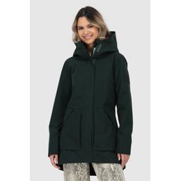 alife and kickin ALIFE & KICKIN Damen Outdoorjacke "ArlettaAKA", gr&uuml;n, Gr. M, unifarben, Web, Obermaterial: 100% Polyester, Jacken, mit Kapuze und in figurbetontem Fit