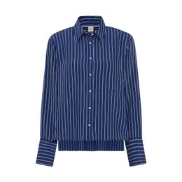 Brax Damen Klassische Bluse "Style VICA", blau, Gr. 40, Web, 85% Viskose, 15% Polyamid, Blusen