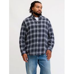 Jack & Jones Plus Jack & Jones Plus Hemd 'JJEField' Herren Gr&ouml;&szlig;e XXL nachtblau / enzian / wei&szlig;