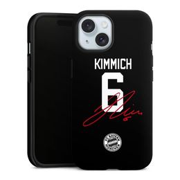 DeinDesign iPhone 15 Handy Panzer Handyh&uuml;lle robuste Outdoor H&uuml;lle Schutzh&uuml;lle matt Fcb Fc Bayern M&uuml;nchen Kimmich Tough Case