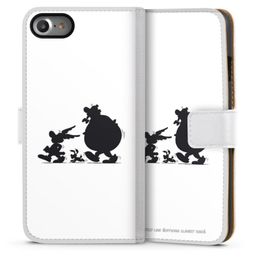 DeinDesign iPhone SE (2020) Handy Klapph&uuml;lle Handyh&uuml;lle aus Kunst Leder wei&szlig; Flip Case Official Licensed Product Obelix Asterix Sideflip mit Lasche