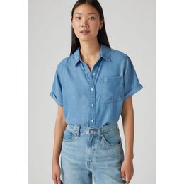 Levi's LEVI'S Damen Hemdbluse "DARLENE SS SHIRT"fire bar, Gr. L, Web, Obermaterial: 100% Lyocell, Blusen, im Jeans-Style