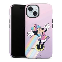 DeinDesign iPhone 15 Handy Panzer Handyh&uuml;lle robuste Outdoor H&uuml;lle Schutzh&uuml;lle matt Official Licensed Product Disney Minnie Mouse Tough Case