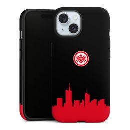 DeinDesign iPhone 15 Handy Panzer Handyh&uuml;lle robuste Outdoor H&uuml;lle Schutzh&uuml;lle matt Eintracht Frankfurt Sge Skyline Tough Case