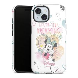 DeinDesign iPhone 15 Handy Panzer Handyh&uuml;lle robuste Outdoor H&uuml;lle Schutzh&uuml;lle matt Official Licensed Product Minnie Mouse Disney Tough Case