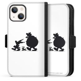 DeinDesign Galaxy A51 Handy Klapph&uuml;lle Handyh&uuml;lle aus Kunst Leder schwarz Flip Case Official Licensed Product Obelix Asterix Sideflip mit Lasche