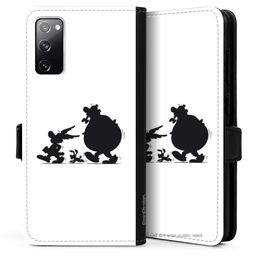 DeinDesign Galaxy S20 Handy Klapph&uuml;lle Handyh&uuml;lle aus Kunst Leder schwarz Flip Case Official Licensed Product Obelix Asterix Sideflip mit Lasche