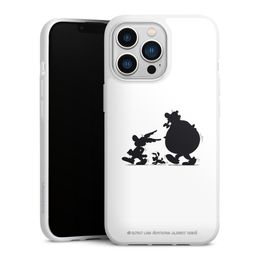 DeinDesign iPhone 13 Pro Handy Silikon H&uuml;lle Case wei&szlig; Handyh&uuml;lle Official Licensed Product Obelix Asterix Silikon Case