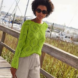LANDS' END Noppenpullover f&uuml;r Damen in Petite-Gr&ouml;&szlig;e, Damen, size: petite, Gr&uuml;n, Baumwolle, by Lands' End