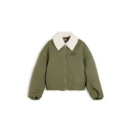 Tommy Jeans Damen Bomberjacke "TJW FUR COLLAR UTILITY BOMBER", gr&uuml;n, Gr. S, unifarben, Web, Obermaterial: 100% Nylon. Futter: 100% Polyester.