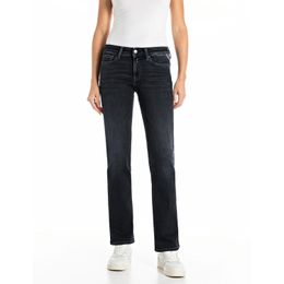 Replay Damen Bootcut-Jeans "NEW LUZ", schwarz, Gr. 26, Denim/Jeans, Obermaterial: 90% Baumwolle, 8% Polyester, 2% Elasthan, Jeans, mit gesticktem R