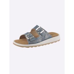 Franken Schuhe FRANKEN-SCHUHE Damen Pantolette, Gr. 37, blau, Lederimitat, Schuhe