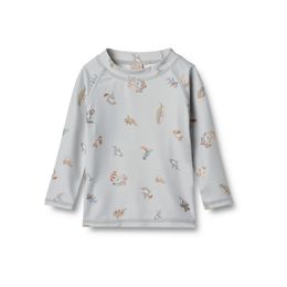 Wheat Jungen Longsleeve "Wheat Schwimm-T-Shirt L/S Dilan", grau, Gr. 68, bedruckt, 83% Polyester, 17% Elasthan, Shirts
