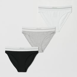 Ellesse Damen Slip "SOLOFRA BRIEF", grau, Gr. 36, Single Jersey, Obermaterial: 53% Baumwolle, 35% Viskose, 12% Elasthan, Unterhosen, 3er Packung