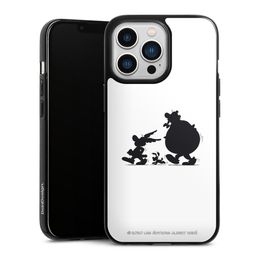 DeinDesign iPhone 13 Pro Handy Silikon H&uuml;lle Case schwarz Handyh&uuml;lle Official Licensed Product Obelix Asterix