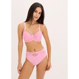 bonprix Damen Minimizer-BH "Minimizer-BH mit zarter Spitze", Gr. 100, pink, Obermaterial: 80% Polyamid, 20% Elasthan. Futter: 90% Polyamid, 10%