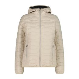 CMP Damen Steppjacke "WOMAN JACKET FIX HOOD", beige, Gr. 44, Obermaterial: 100% Polyester. Futter: 100% Polyester. Wattierung: 100% Polyester,