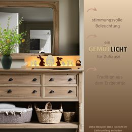 Weigla Dekofigur "Figurenset "Ostern" f&uuml;r Weigla Dekosockel, aus Holz", braun, Wohnzimmer, Dekofiguren, Erzgebirge garantiert, Innendeko f&uuml;r Ostern
