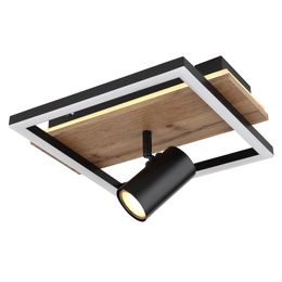 Globo LIGHTING LED Deckenleuchte "KASSU", braun, Wohnzimmer, Leuchten, Deckenlampe/Wohnzimmer/Schlafzimmer/modern/Holz