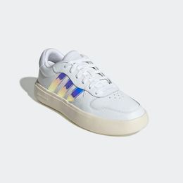 Damen Sneaker "LITECOURT", adidas Sportswear, Gr. 38, wei&szlig;, Leder, Synthetik, Schuhe