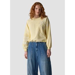 Lecomte Damen Print-Shirt "T-Shirt", gelb, Gr. 46, unifarben, 75% Baumwolle, 25% Polyester, Shirts