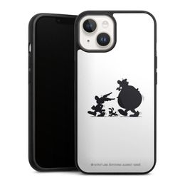 DeinDesign iPhone 14 Handy Gallery Case Handyh&uuml;lle 9H Geh&auml;rtetes Glas R&uuml;ckseite H&uuml;lle Official Licensed Product Obelix Asterix Gallery Case