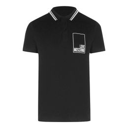 Moschino Box Logo Schwarzes Polohemd