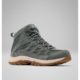 Columbia Damen Wanderschuh "CRESTWOOD MID WATERPROOF", Gr. 39, grau, Leder, Synthetik, Textil, Schuhe, kn&ouml;chelhohe Form, wasserdichte Ausf&uuml;hrung,