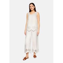 Betty Barclay Damen Culotte "Damen mit Gummizug", wei&szlig;, Gr. 40, Stoff, Obermaterial: 70% Baumwolle, 30% Polyester, Hosen