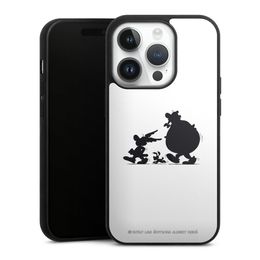 DeinDesign iPhone 14 Pro Handy Gallery Case Handyh&uuml;lle 9H Geh&auml;rtetes Glas R&uuml;ckseite H&uuml;lle Official Licensed Product Obelix Asterix Gallery Case