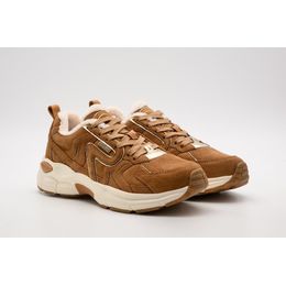 Replay Damen Sneaker "HOOK VIBE", Gr. 39, braun, Veloursleder, unifarben mit Farbeinsatz, Schuhe, Ugly-Sneaker, Freizeitschuh, Halbschuh mit