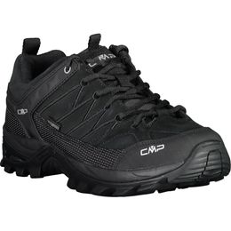 CMP Herren Wanderschuh "RIGEL LOW WP TREKKING SHOES", Gr. 41, schwarz, Leder, Schuhe, wasserdicht