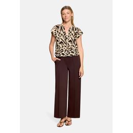 Cartoon Damen Shirtbluse "Damen mit Volant", braun, Gr. 42, Obermaterial: 100% Viskose, Blusen