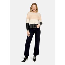 Betty Barclay Damen Strickpullover "Damen mit Rippenstruktur", beige, Gr. 44, Strick, Obermaterial: 50% Viskose, 27% Polyamid, 23% Polyester, Pullover