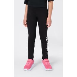 Champion M&auml;dchen Leggings "SPORTWEAR LEGGINGS Tight Fit", schwarz, Gr. XXL, unifarben, Jersey, Obermaterial: 95% Baumwolle, 5% Elasthan, Hosen, f&uuml;r