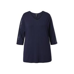 Ulla Popken Shirt female size L/XL marine blue